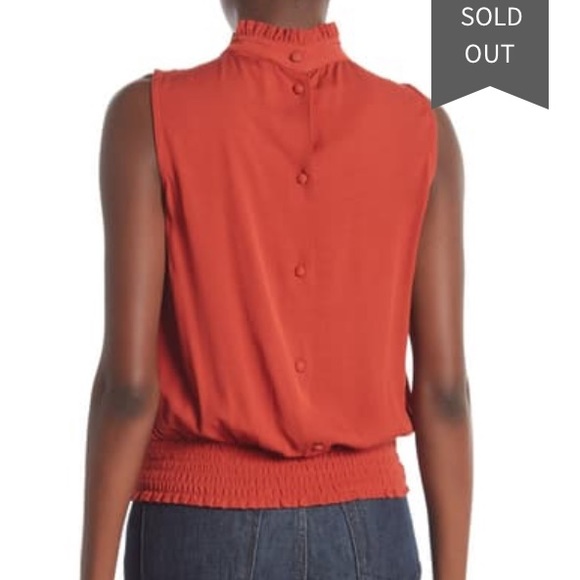 Frame Denim | Tops | Frame Ruffled Mock Neck Sleeveless Blouse | Poshmark